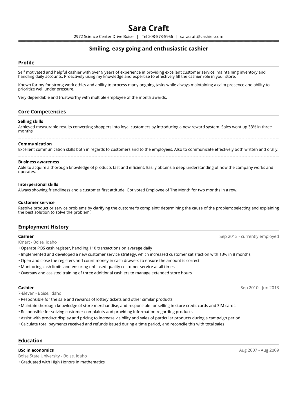 Stationery Paper ATS Friendly Resume Template For Ms Word Minimalist